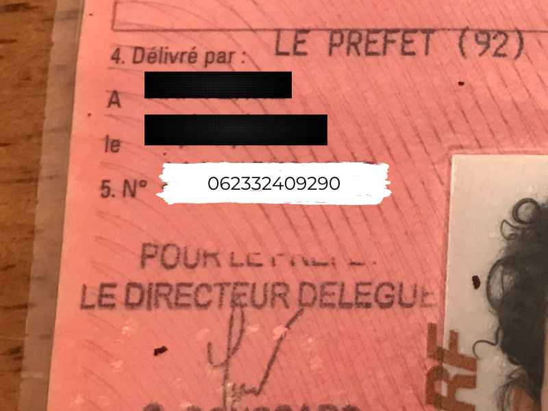 Où se Trouve le Numéro de Permis sur le Nouveau Permis Où se Trouve le Numéro de Permis sur le Nouveau Permis